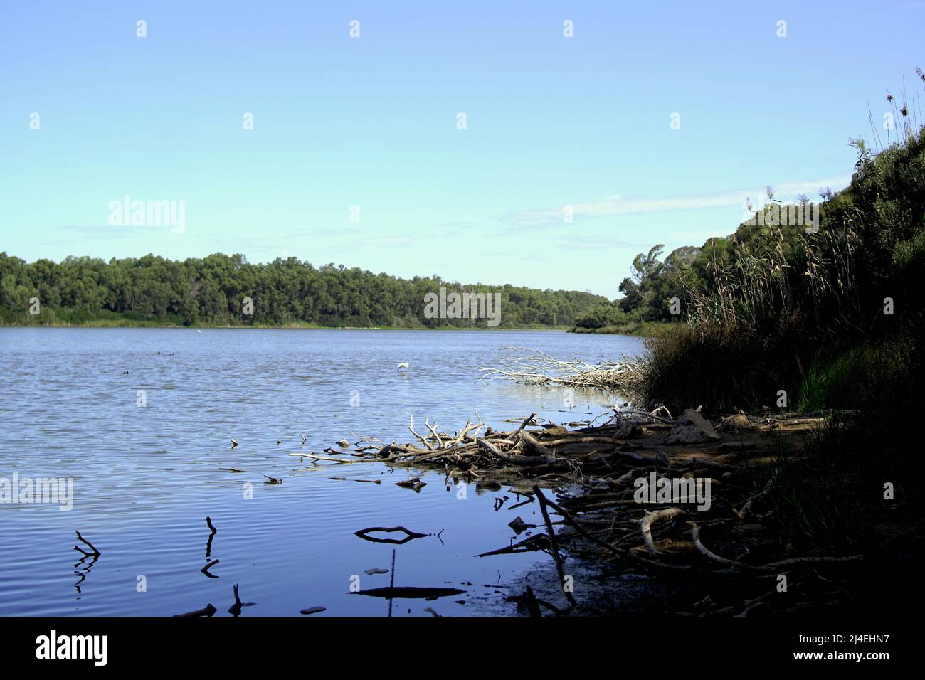 Wide lake natural view Stock Photo - Alamy