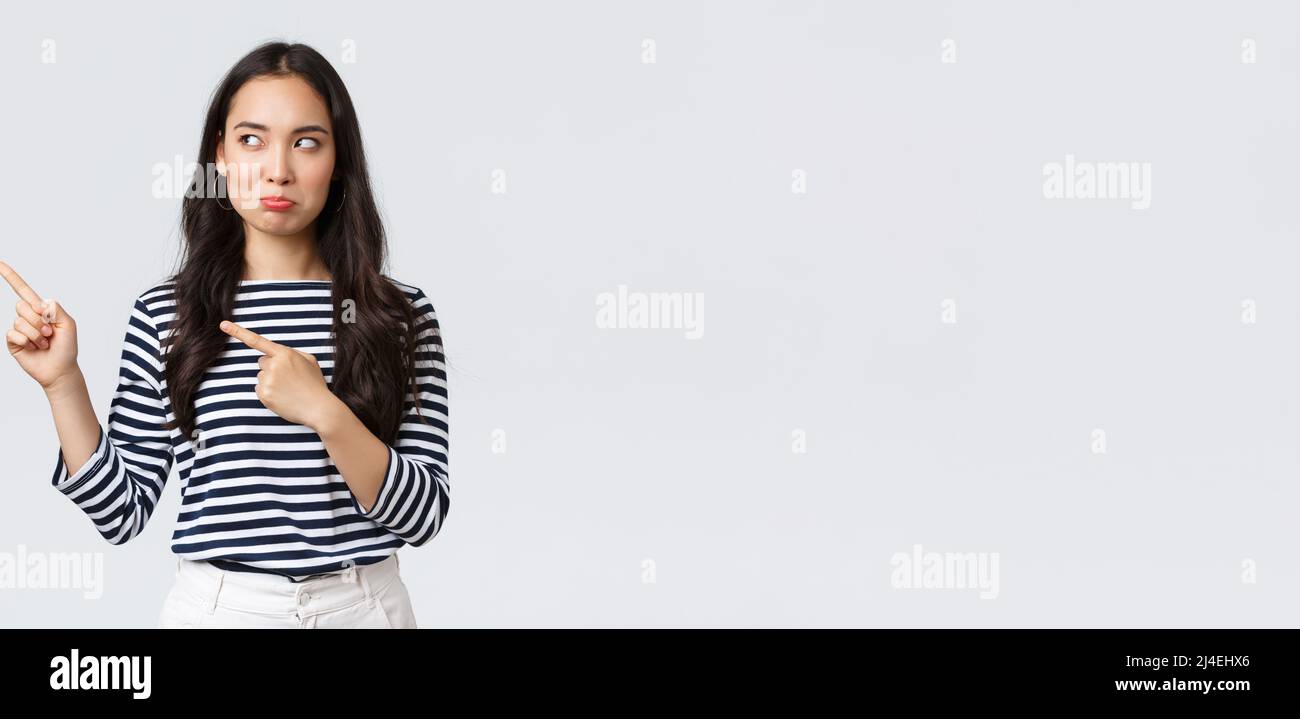 Lifestyle, beauty and fashion, people emotions concept. Disappointed ...