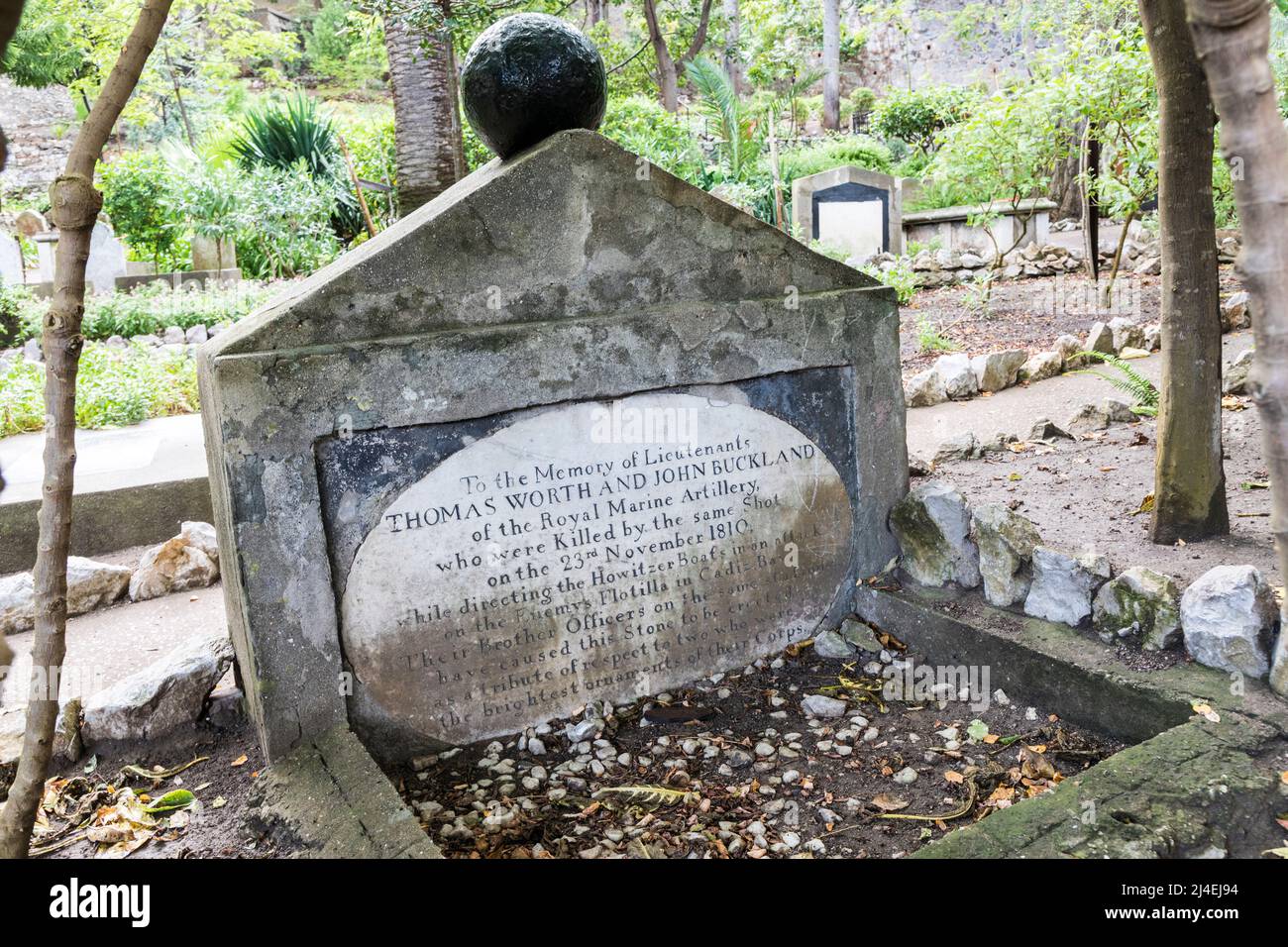 Memorial headstone to Thomas Worth and John Buckland of the Royal ...