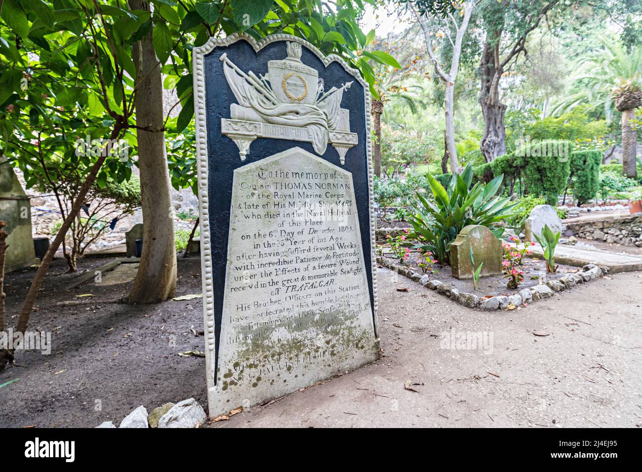 Memorial stone for Captain Thomas Norman of the Royal Marine Corps ...