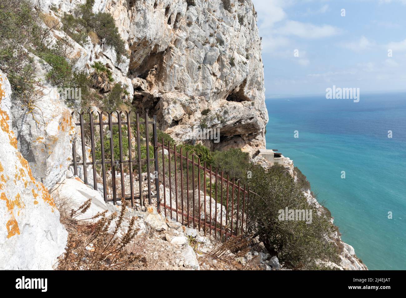 Security railings at Martin's Cave on the Mediterranean Steps ...