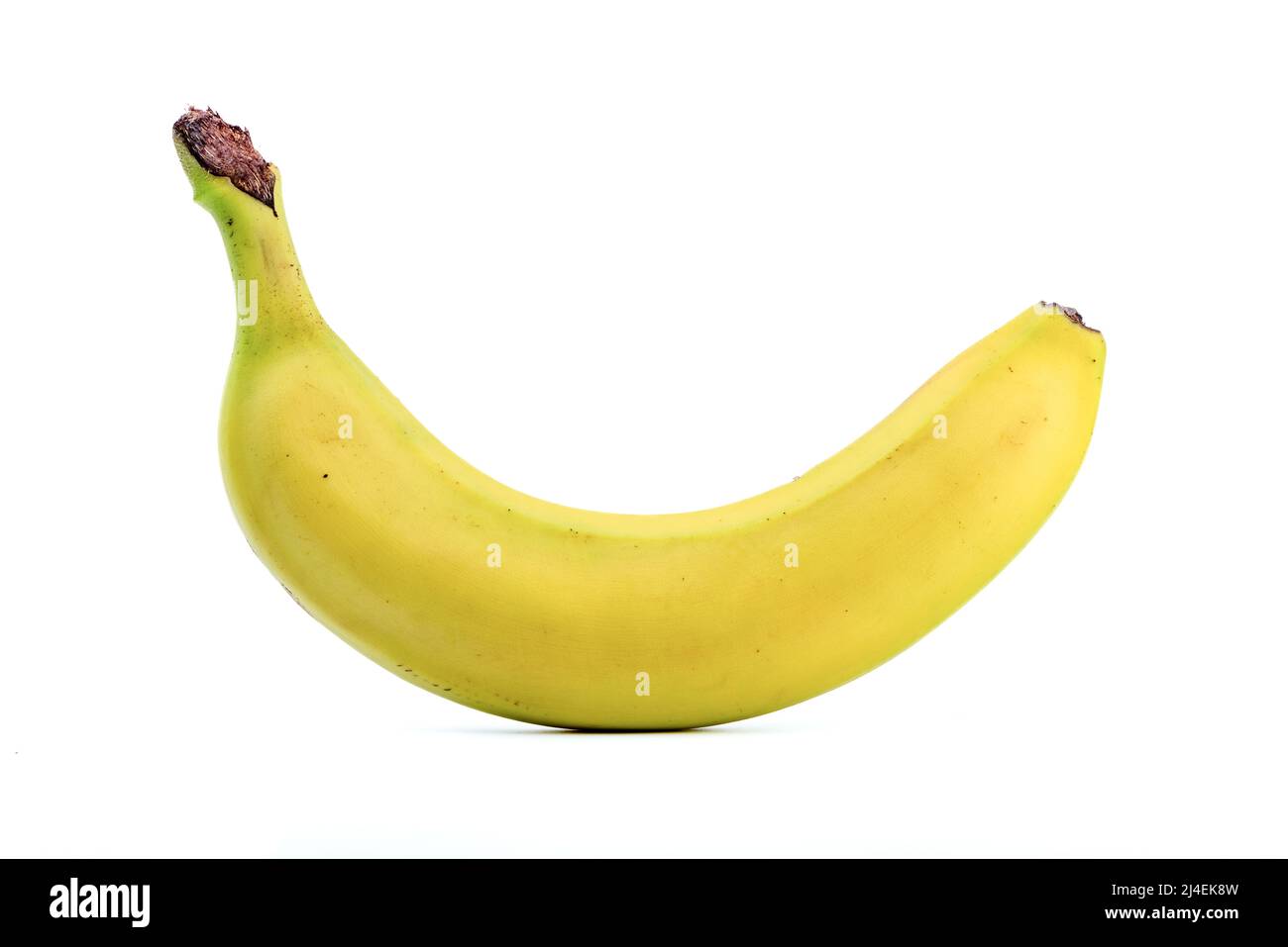 Raw ripe unpeeled banana isolated on white background. Copy space Stock ...