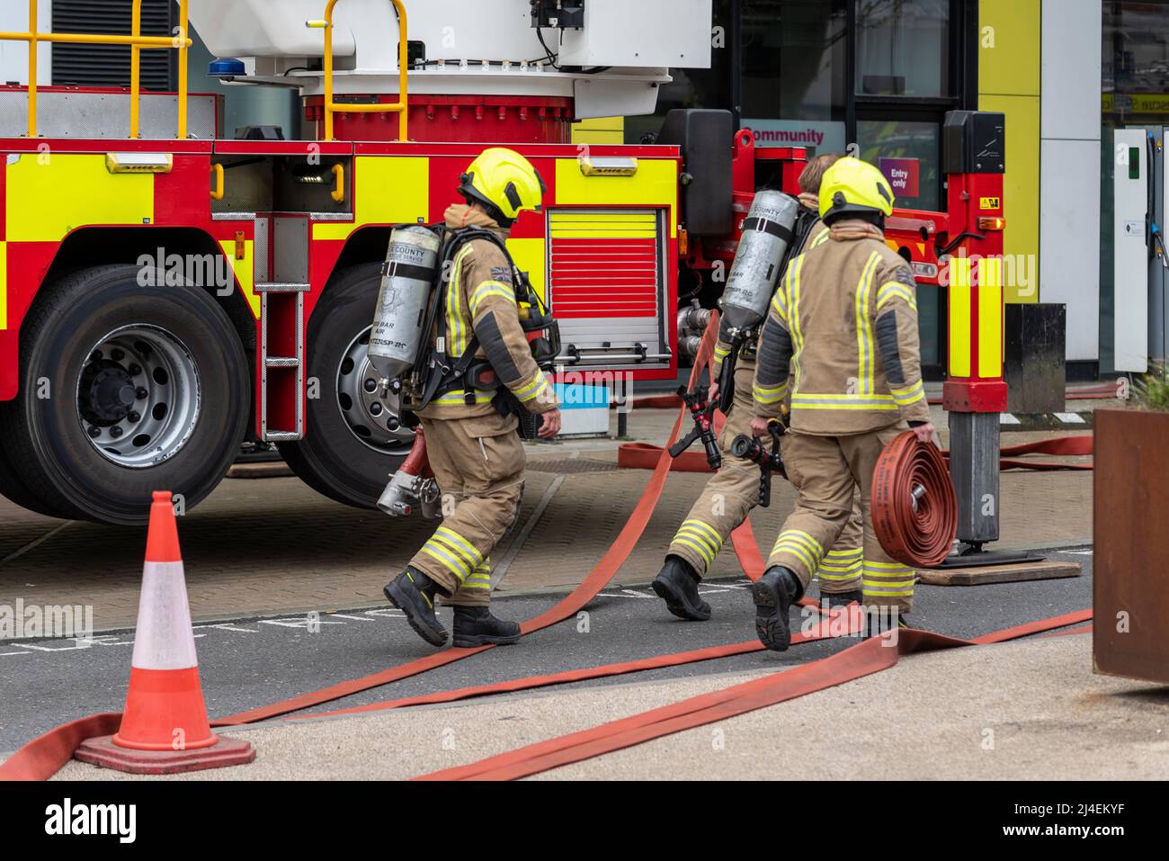Essex County Fire & Rescue Service carrying out a training exercise at ...