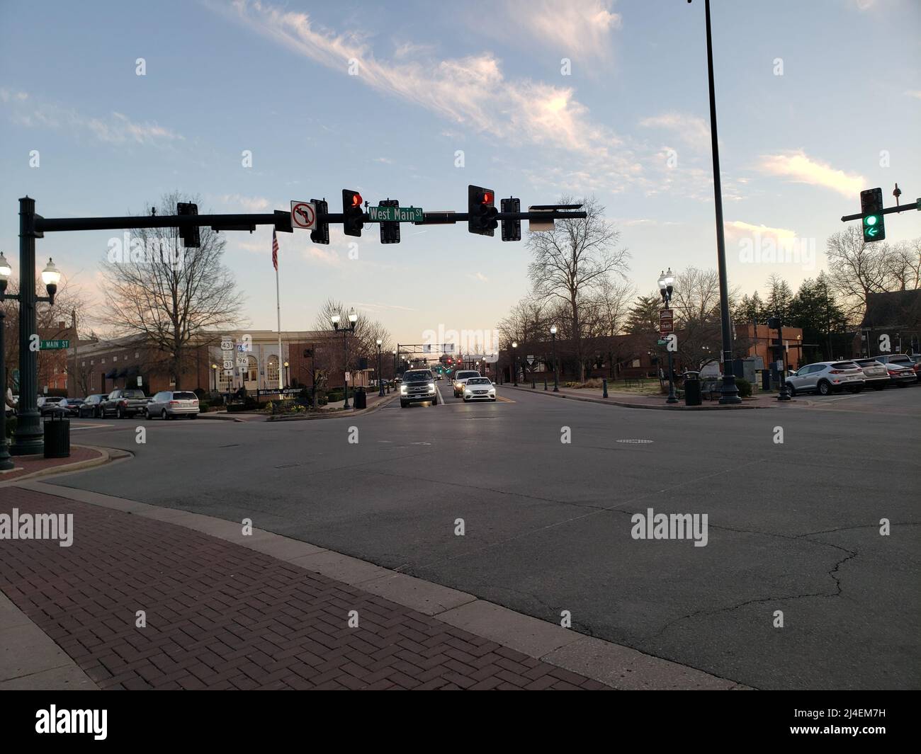 Streetscape view of Franklin, Tennessee Stock Photo - Alamy