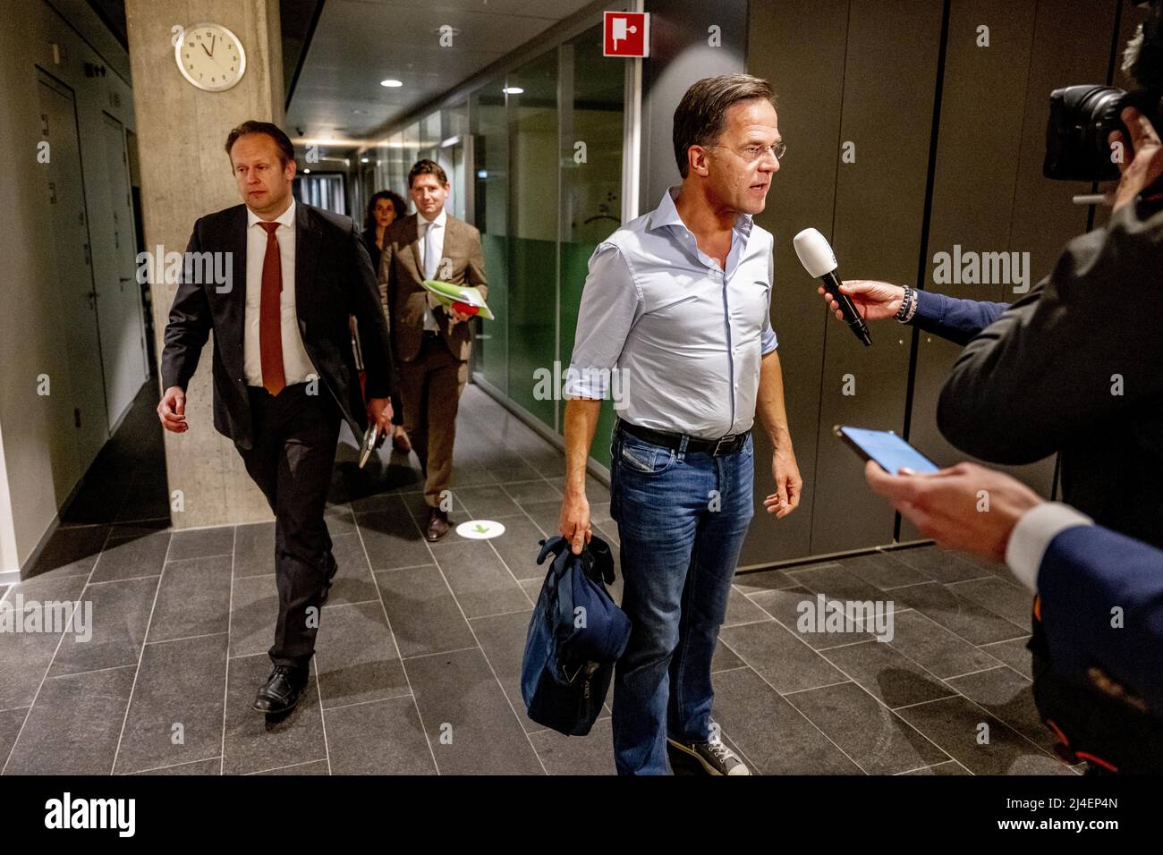 2022-04-14 23:04:22 THE HAGUE - Prime Minister Mark Rutte at the ...