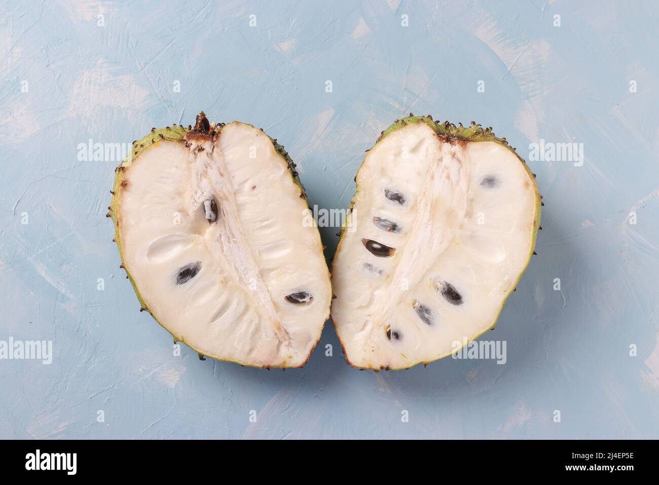 Soursop fruit on blue hi-res stock photography and images - Alamy