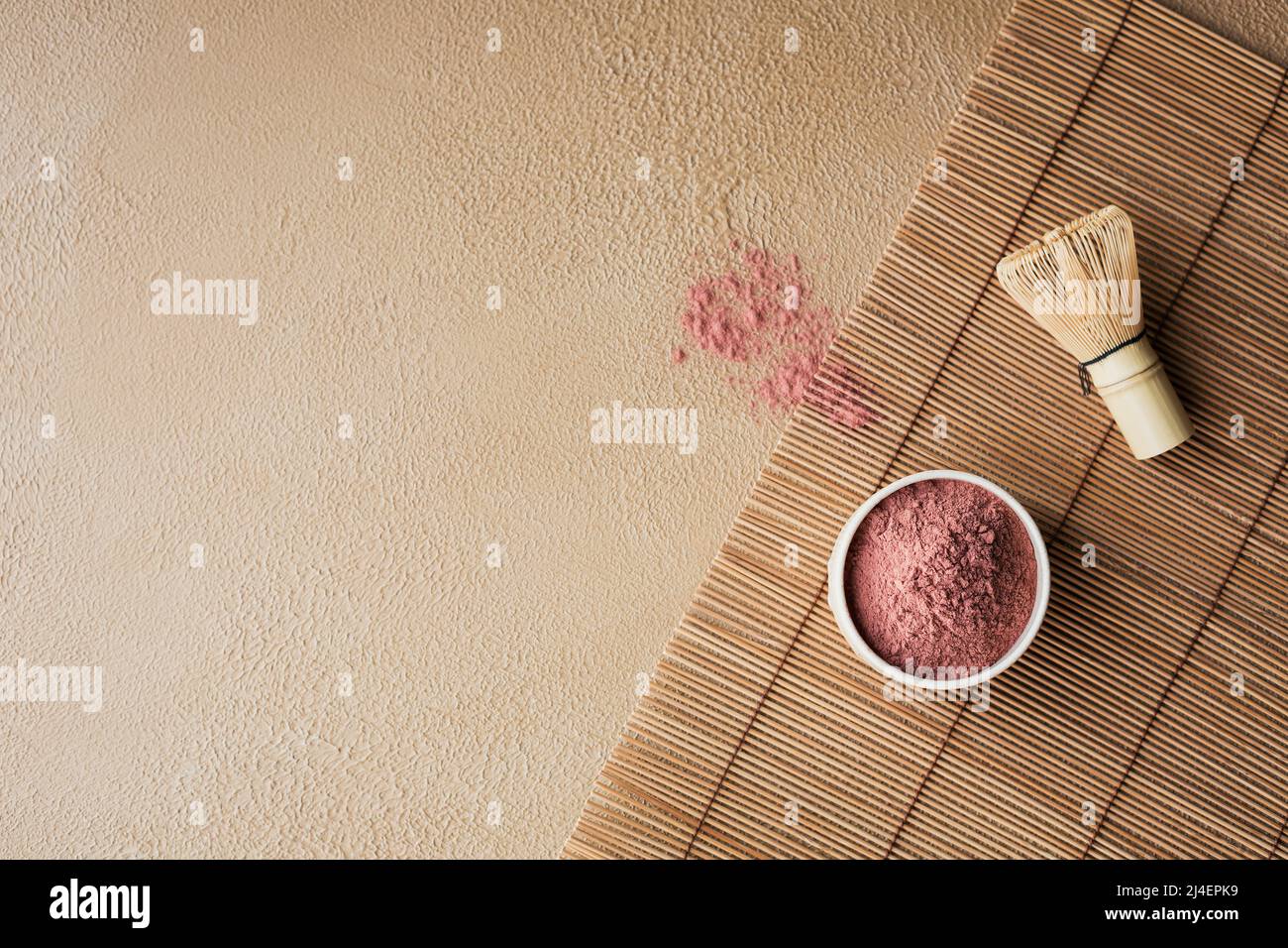 Food pink matcha powder hi-res stock photography and images - Alamy