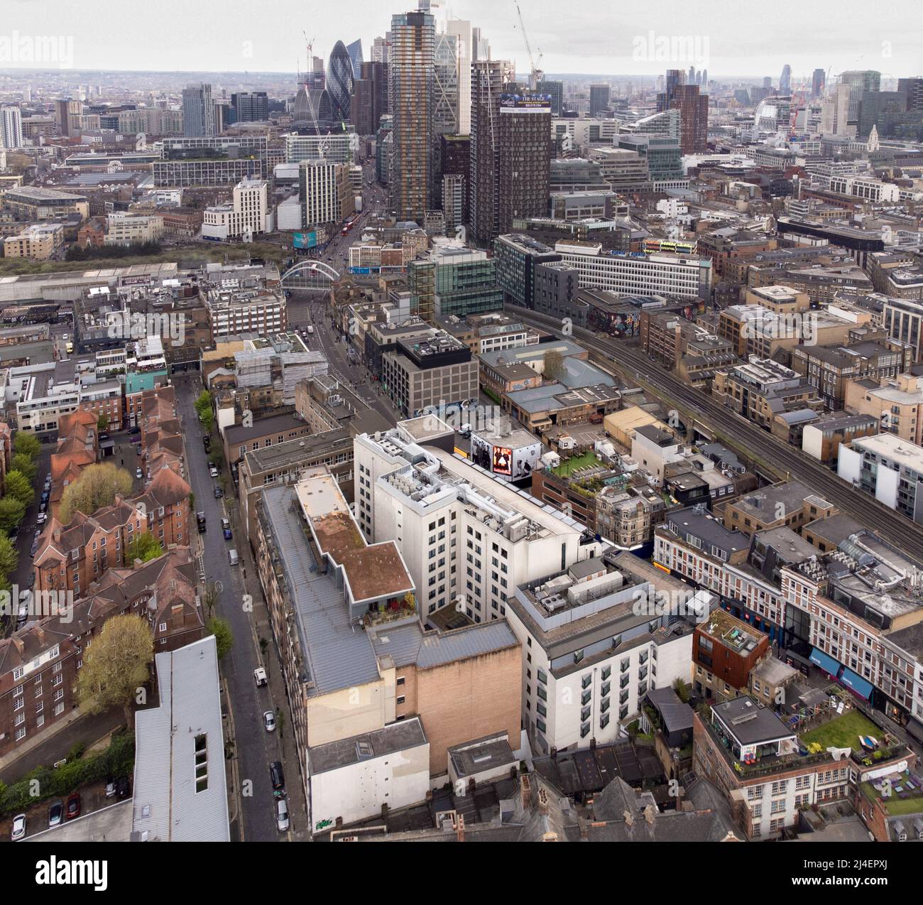 Shoreditch aerial hi-res stock photography and images - Alamy