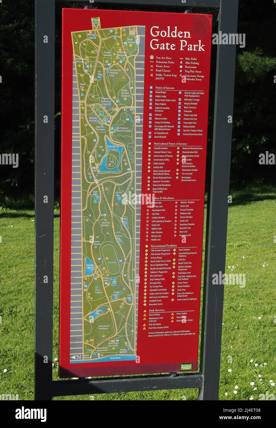 Map of golden gate park hi-res stock photography and images - Alamy