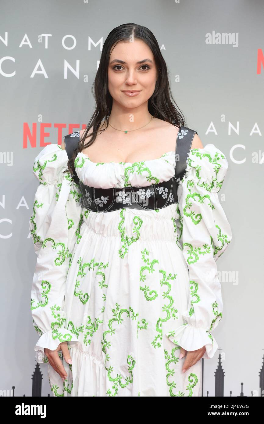 London, UK. 14 April 2022. Andreea Cristea at the World premiere of ...