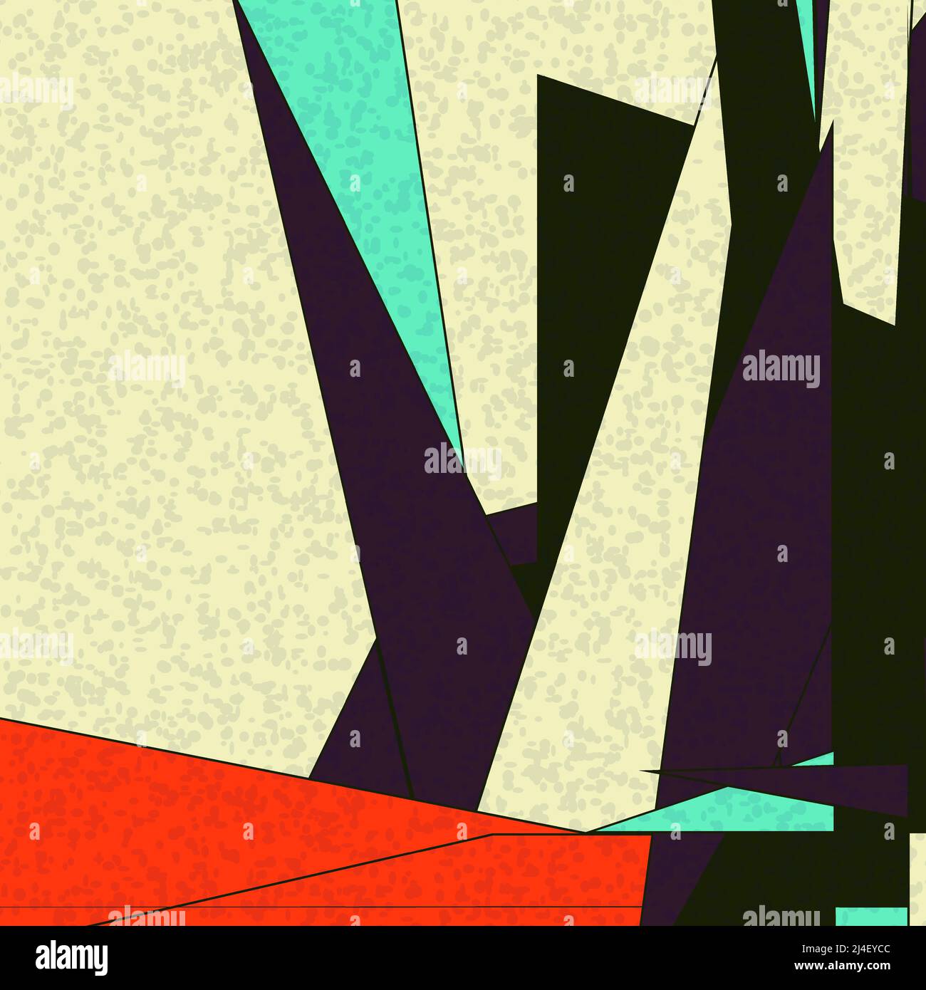 Piet Mondrian Style Computational Generative Art background ...
