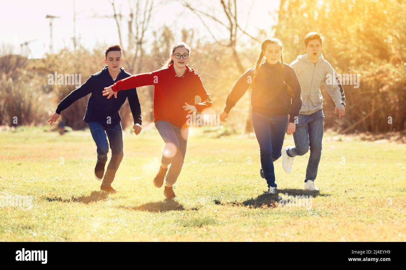 Boy teen running race hi-res stock photography and images - Alamy