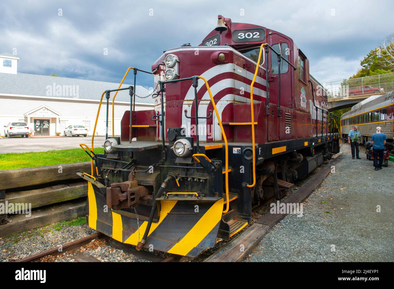 Winnipesaukee Scenic Railroad EMD GP7 diesel locomotive #302 in ...