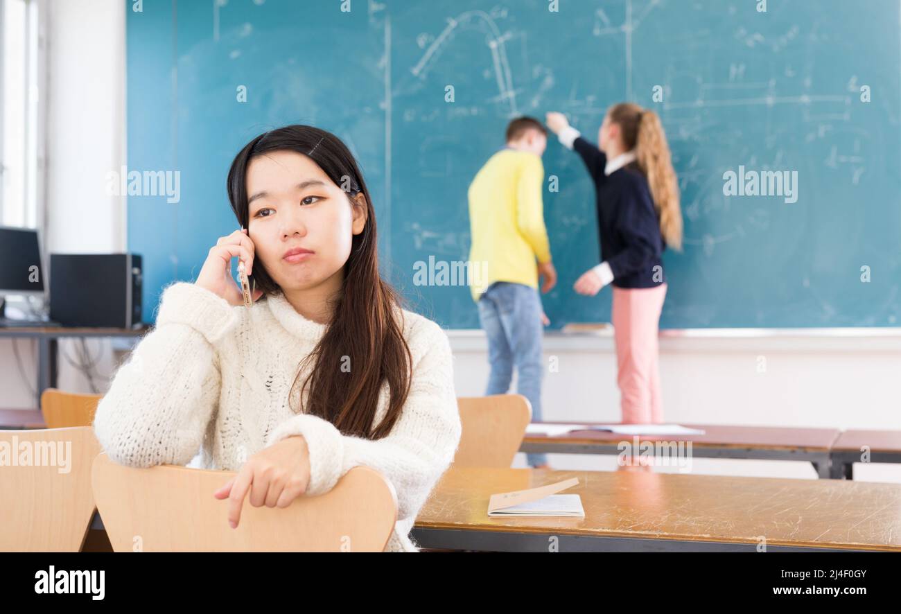 Student bored talking hi-res stock photography and images - Alamy