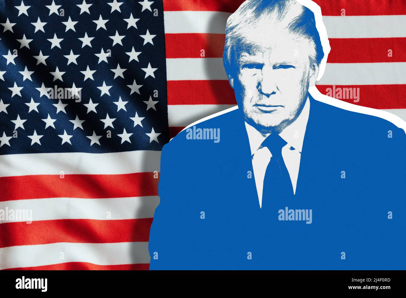 Donald Trump and USA flag Stock Photo - Alamy
