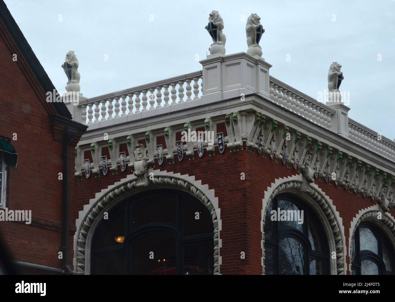 Newport Rhode Island Building with Ornamentation Stock Photo - Alamy
