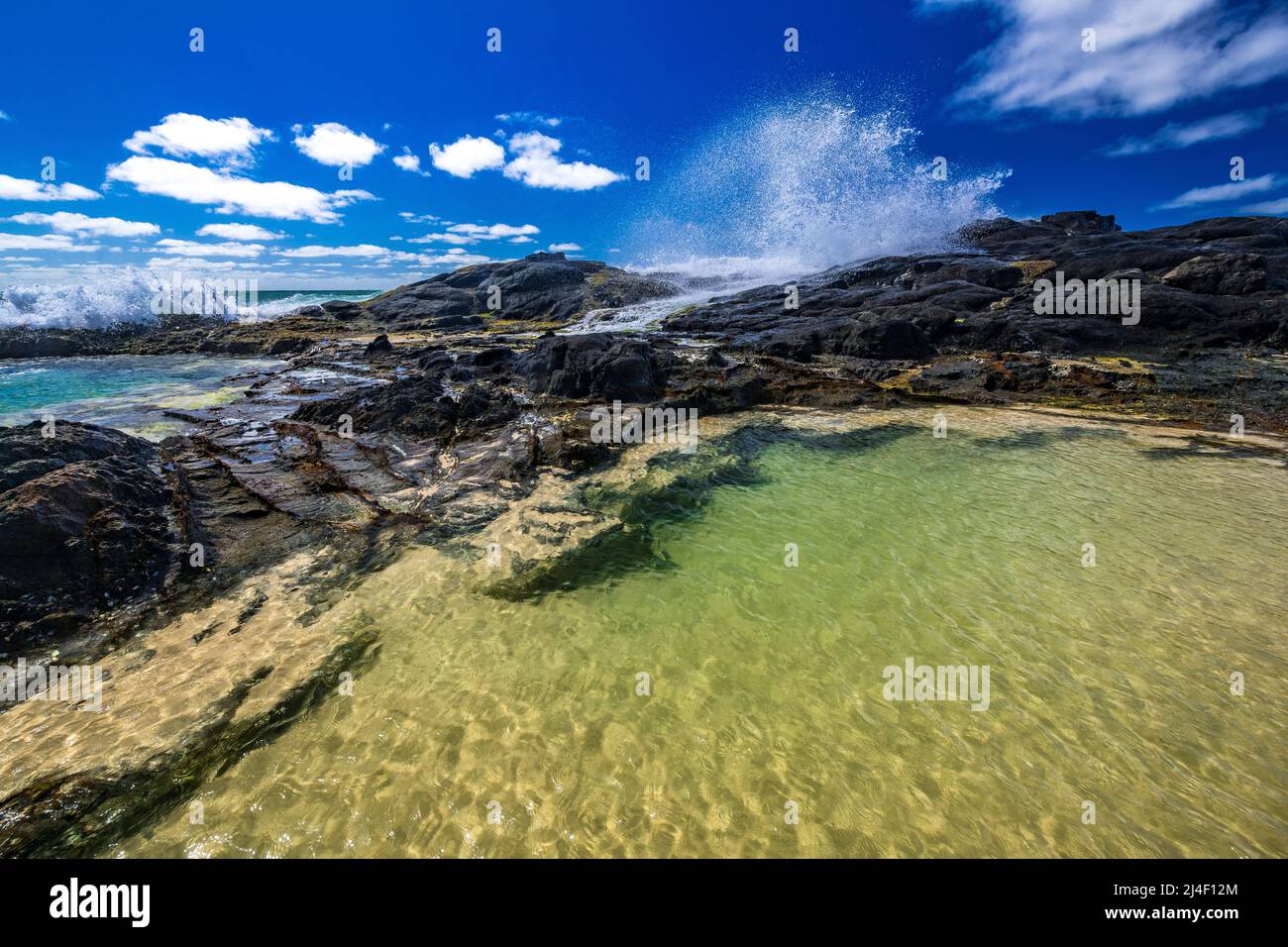 Champagne Pools on Fraser Island, Queensland, Australia Stock Photo - Alamy