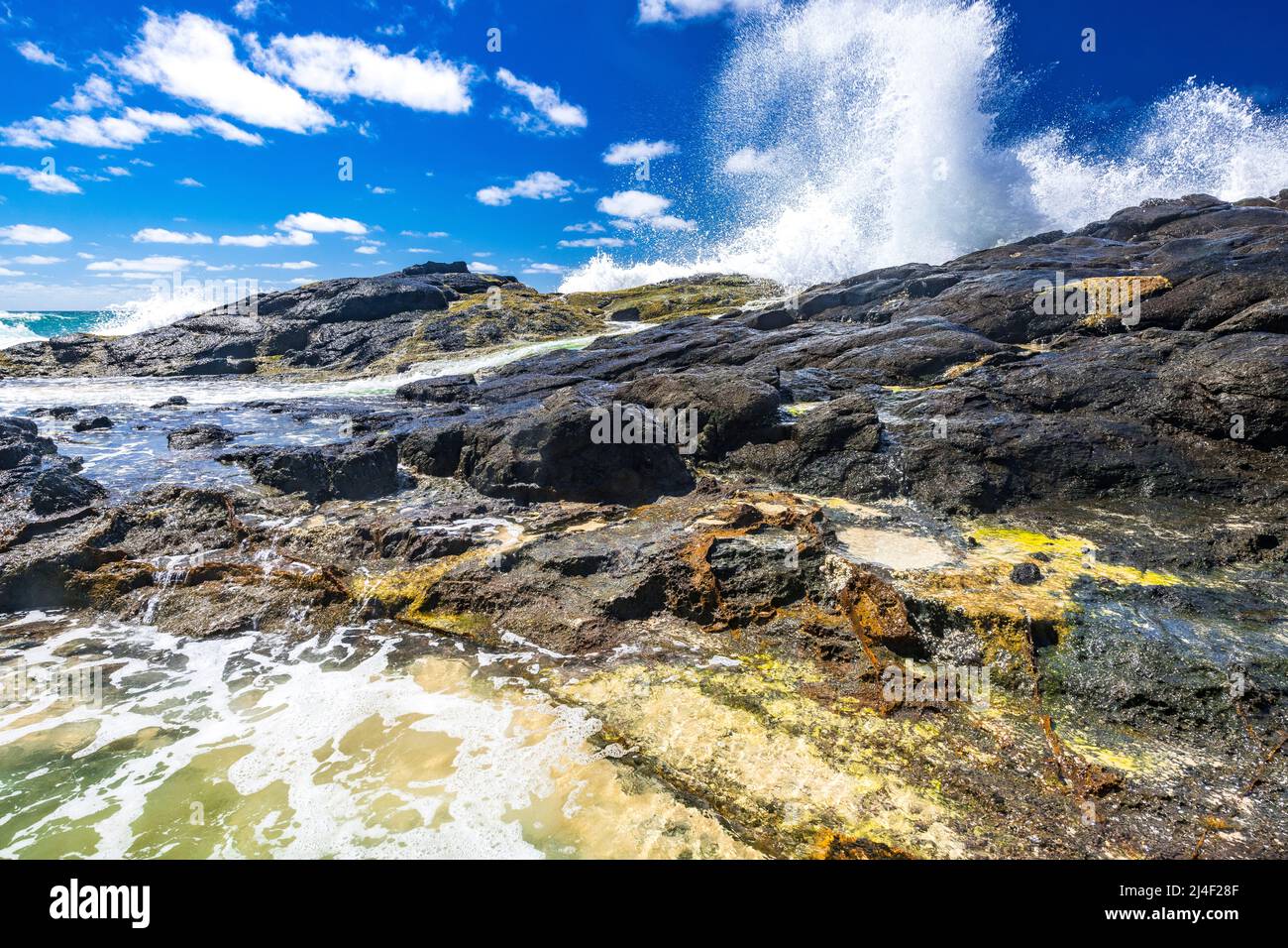 Champagne Pools on Fraser Island, Queensland, Australia Stock Photo - Alamy