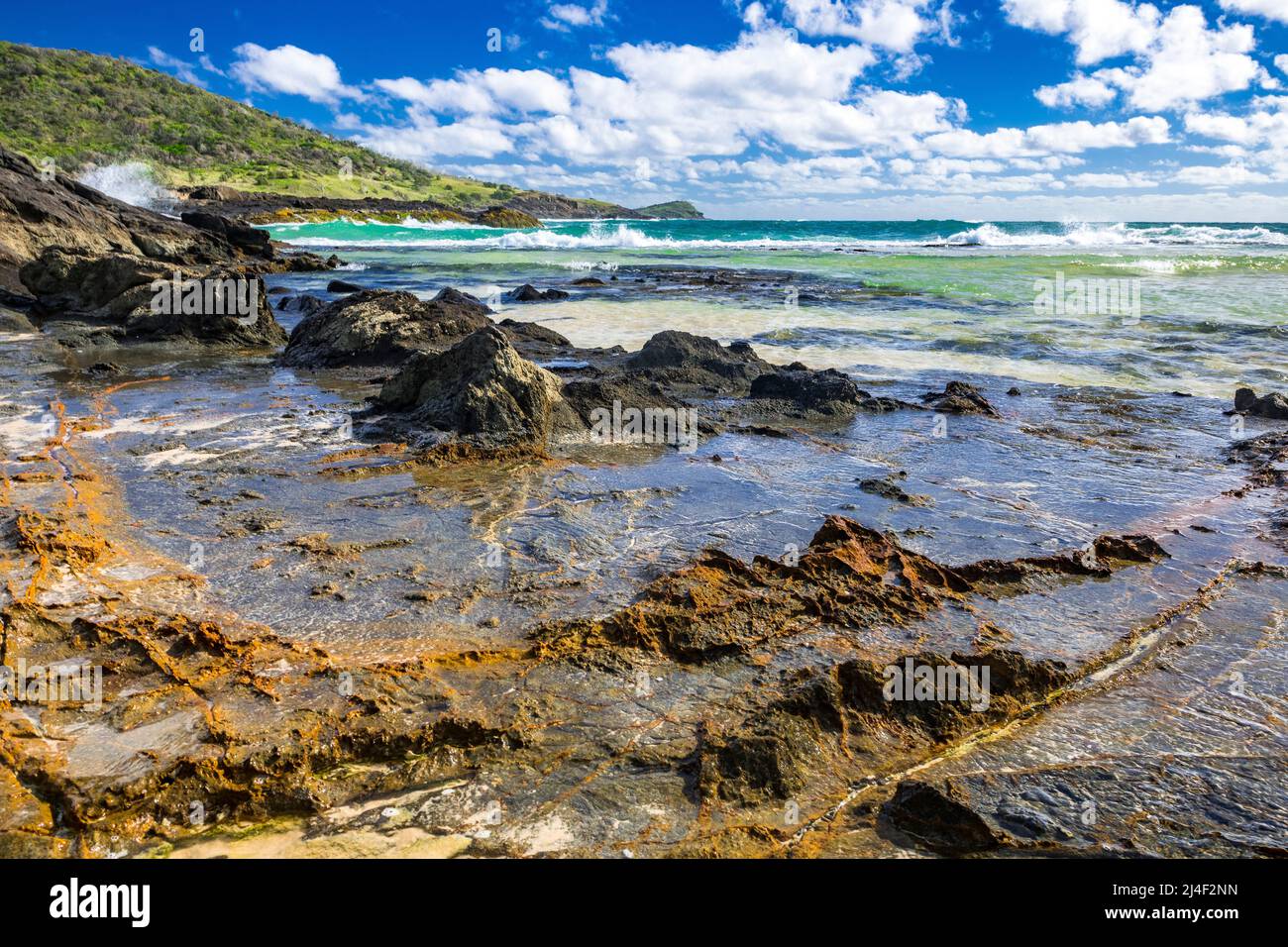Champagne Pools on Fraser Island, Queensland, Australia Stock Photo - Alamy