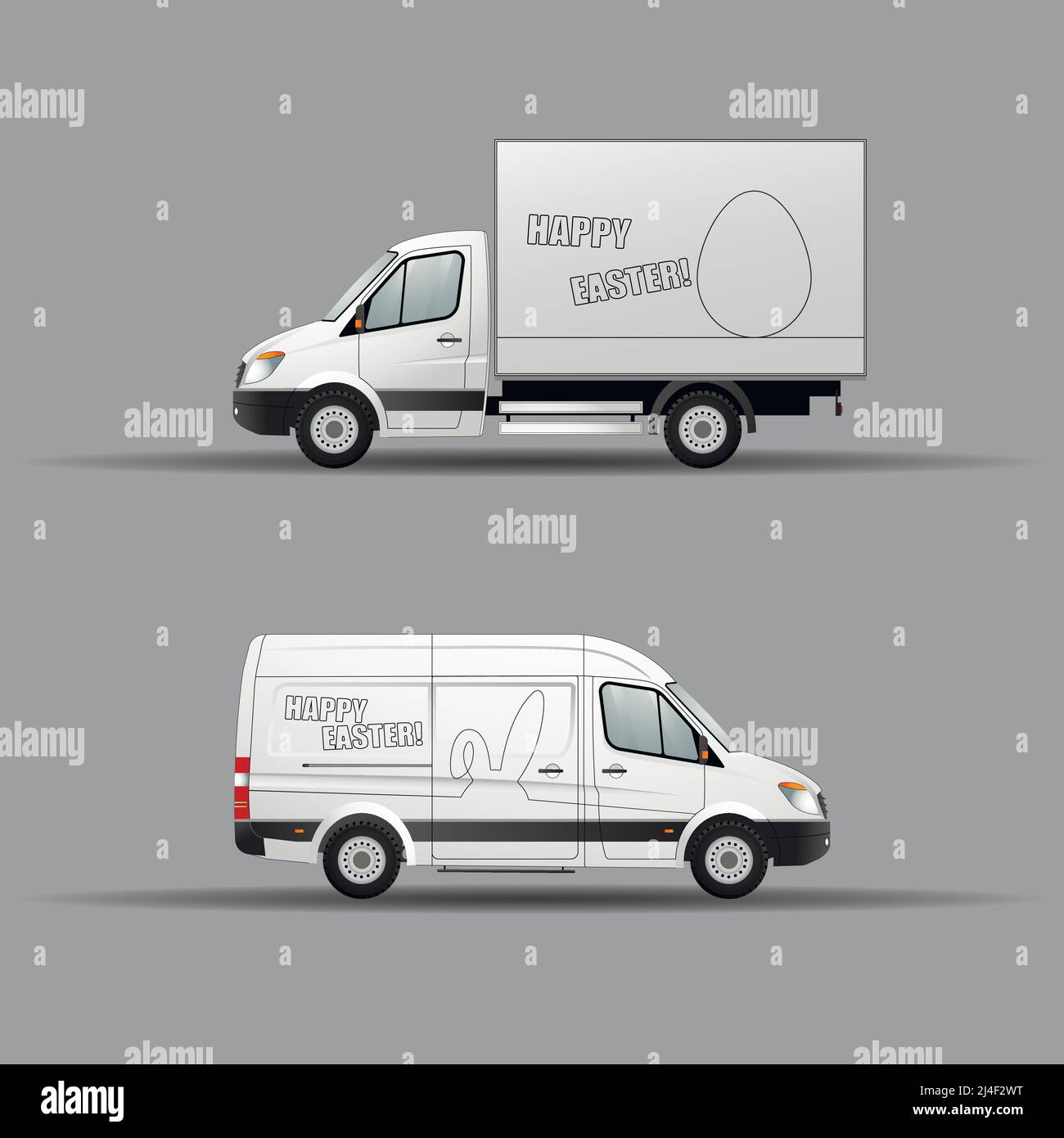 Side view of car transporting truck Stock Vector Images - Alamy