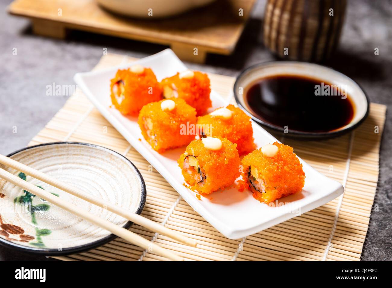 Delicious sushi arranged in hi-res stock photography and images - Alamy