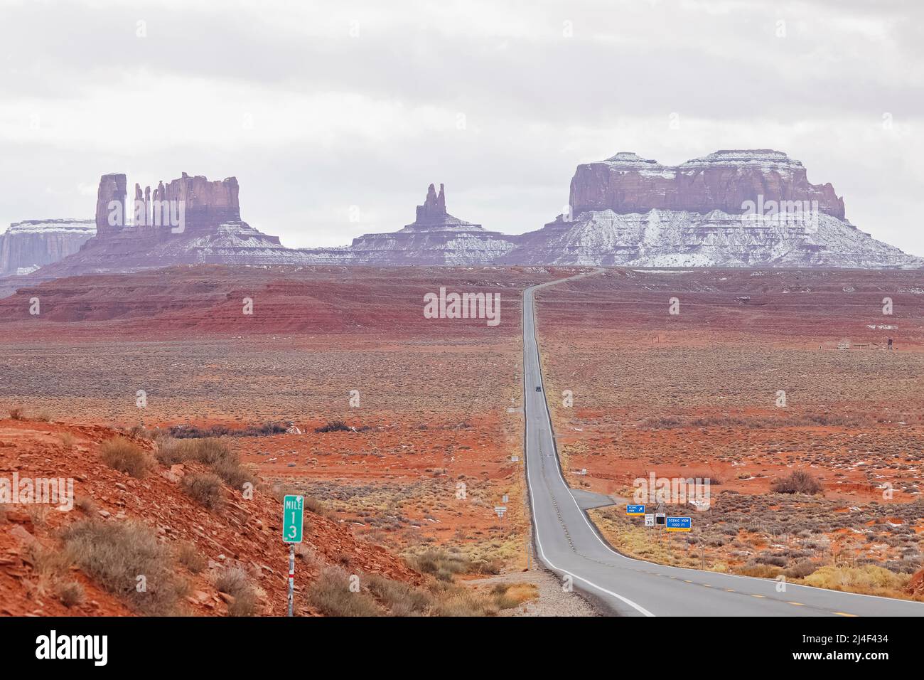 Famous Monument Valley road, Arizona, USA Stock Photo - Alamy