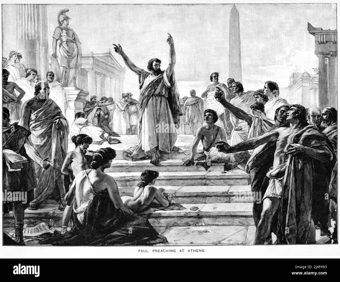 Paul preaching at athens Black and White Stock Photos & Images - Alamy