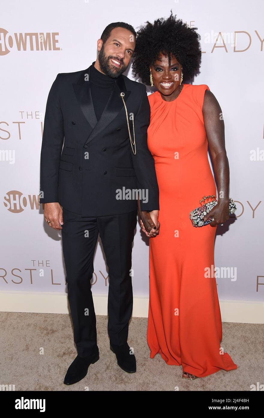 Los Angeles, USA. 14th Apr, 2022. O-T Fagbenle and Viola Davis arriving ...