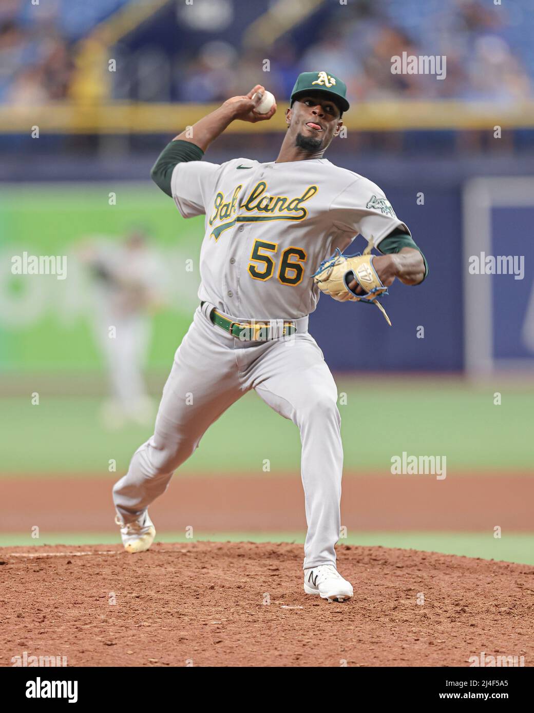 St. Petersburg, FL. USA; Oakland Athletics starting pitcher Dany ...