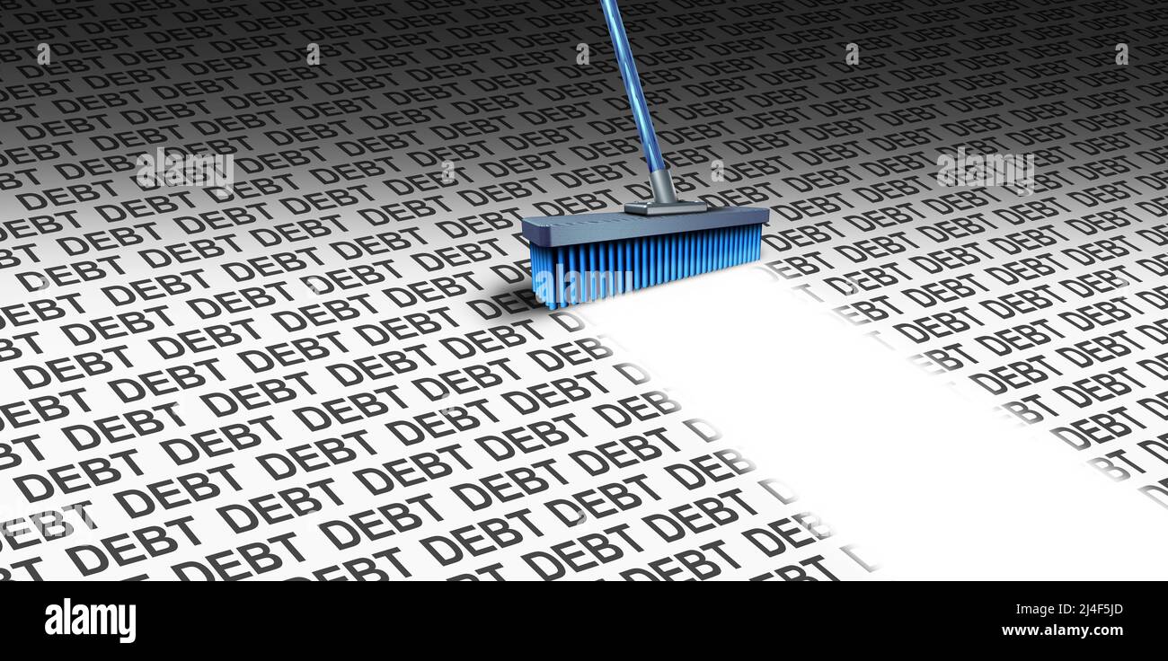 Removing debt and eliminating financial debts as a financial concept ...