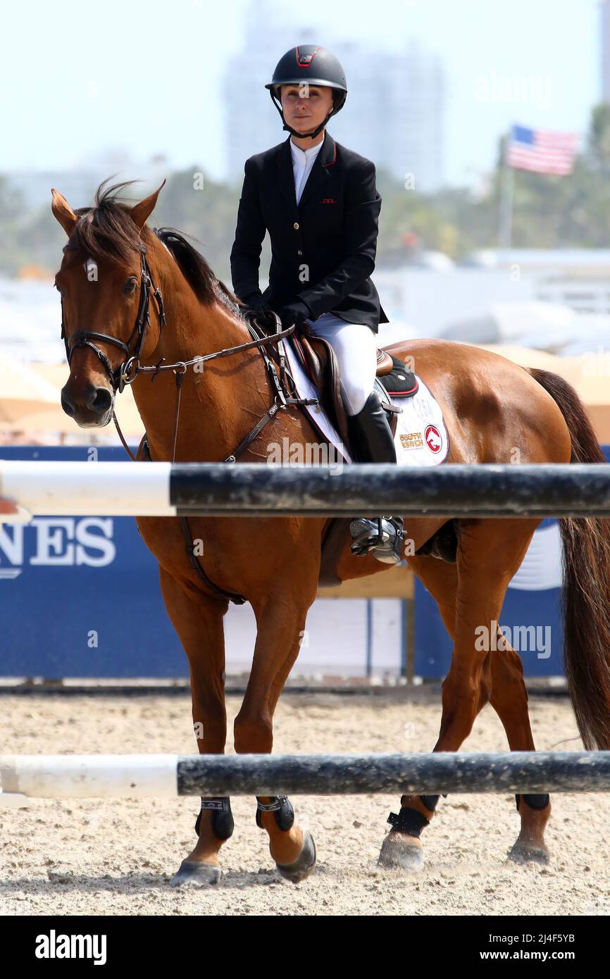 MIAMI BEACH, FL - APRIL 14: Georgina Bloomberg attends the Longines ...