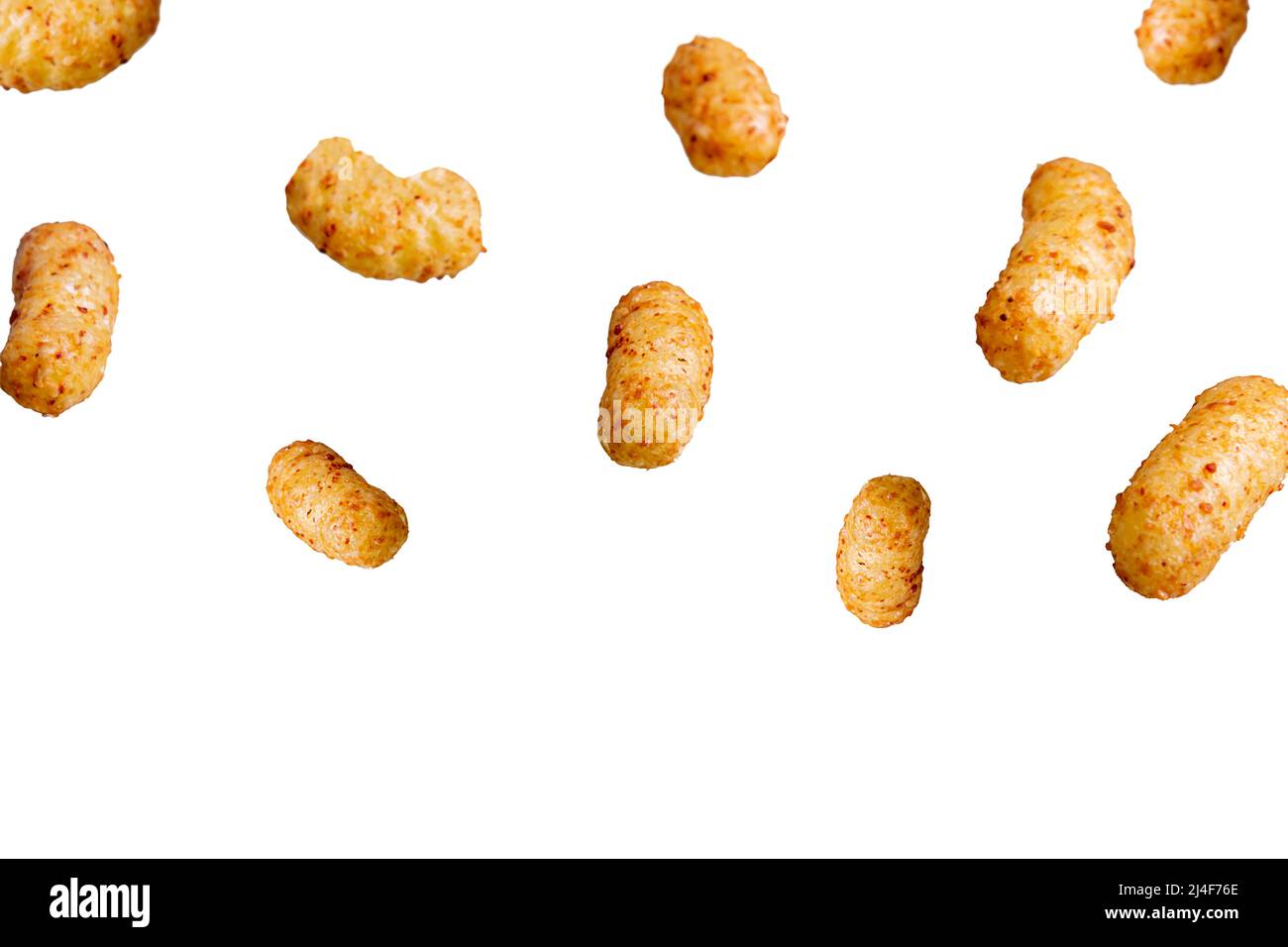 Puffed corn peanuts snacks isolated on white Stock Photo - Alamy