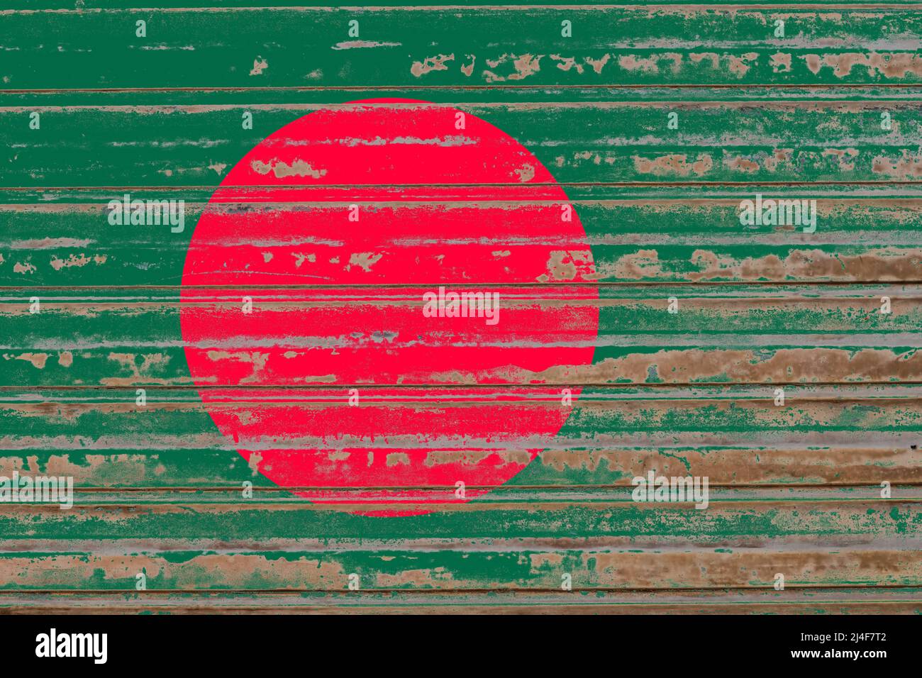 Bangladesh flag painted on a rustic old metal sheet Stock Photo - Alamy