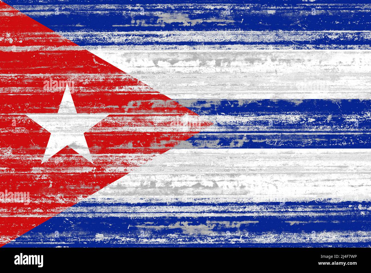 Cuba flag painted on a rustic old metal sheet Stock Photo - Alamy
