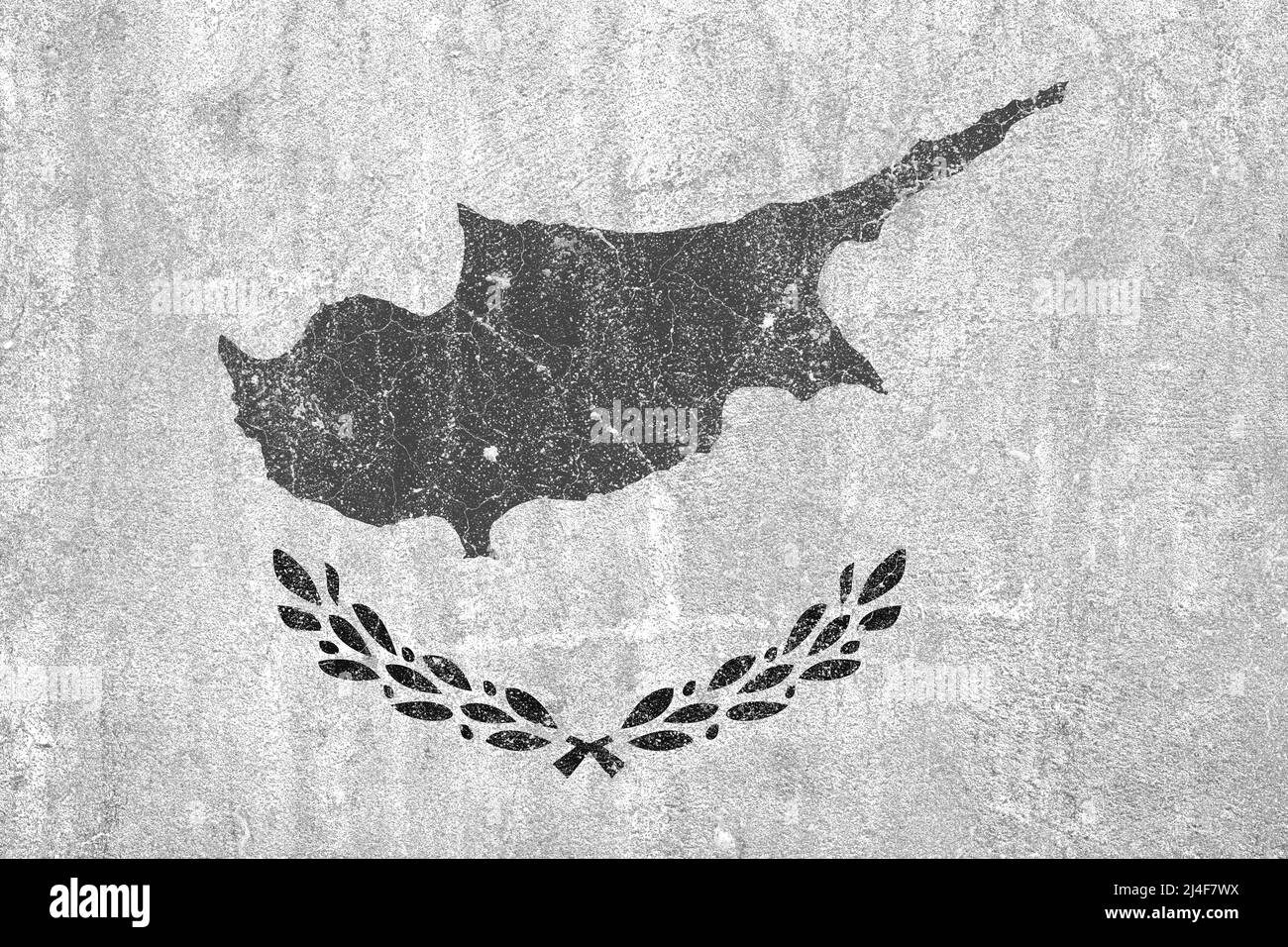 Cyprus flag on a rustic old concrete wall surface Stock Photo - Alamy