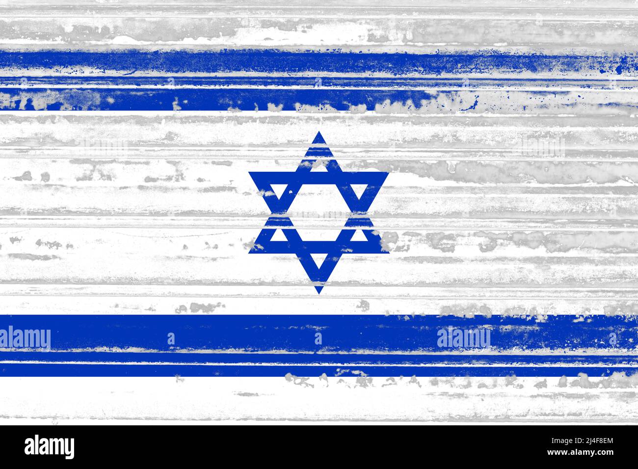 Israel flag painted on a rustic old metal sheet Stock Photo - Alamy