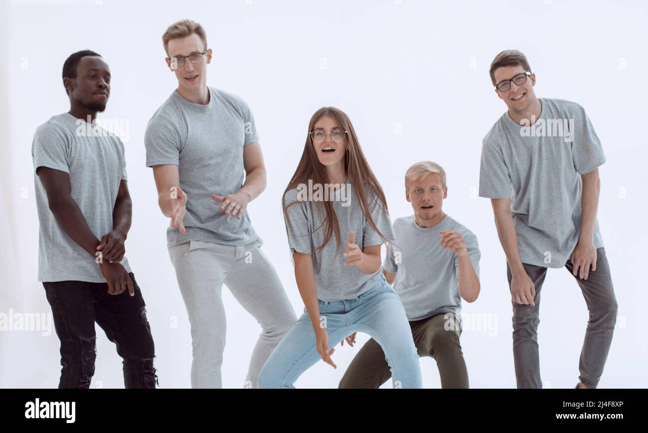 in full growth. group of cheerful young people Stock Photo - Alamy