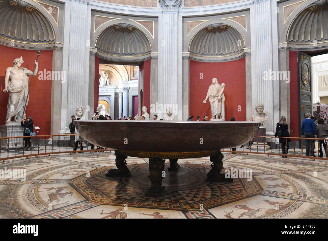 Large circular cup (labrum) with three modern feet in the Round Room of ...