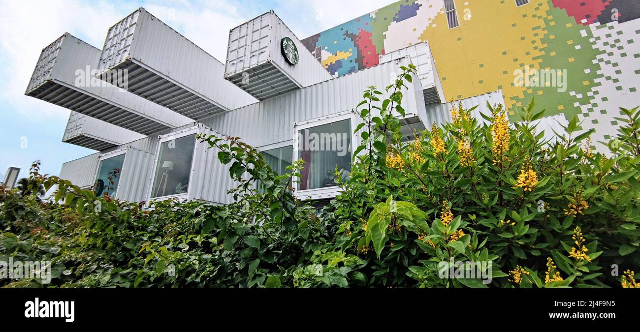 Hualien Container Starbucks, Hualien - APR 12, 2022 : Hualien beautiful ...