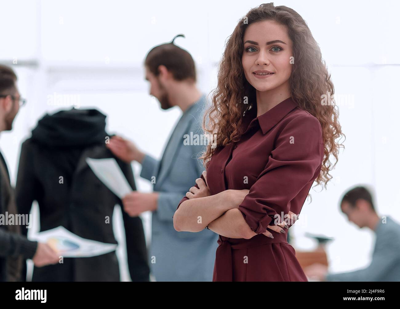 fashion designer, on Studio background Stock Photo - Alamy