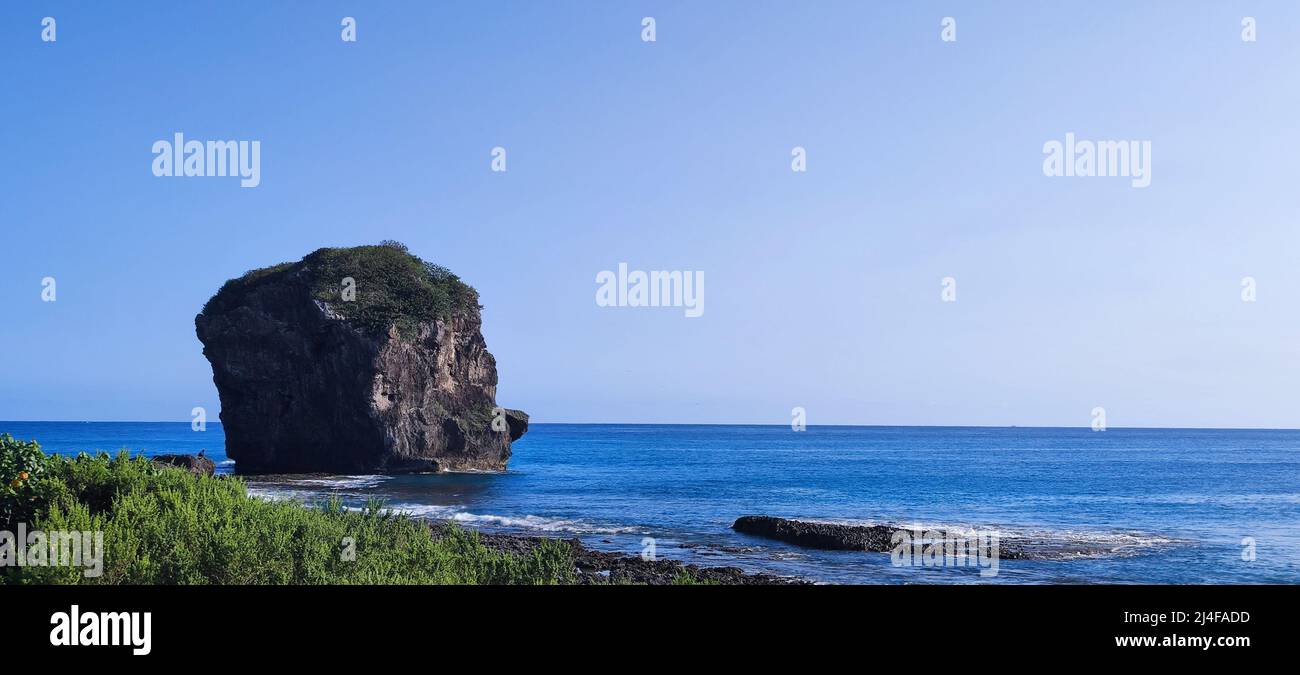 The scenery of Kenting with Chuanfan Rock in pingtung county, taiwan ...