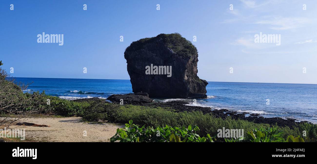 The scenery of Kenting with Chuanfan Rock in pingtung county, taiwan ...