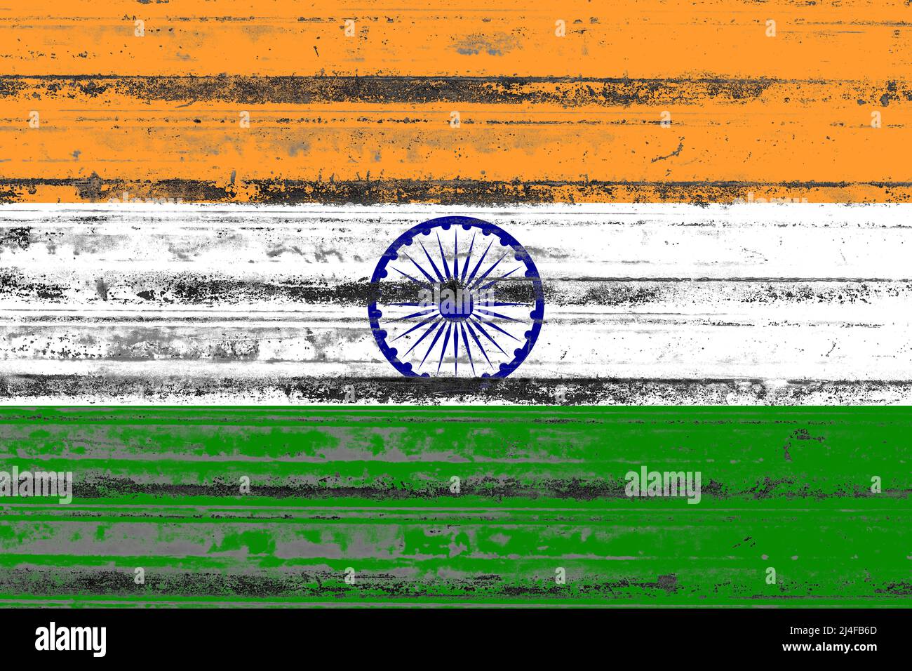 India flag painted on a rustic old metal sheet Stock Photo - Alamy