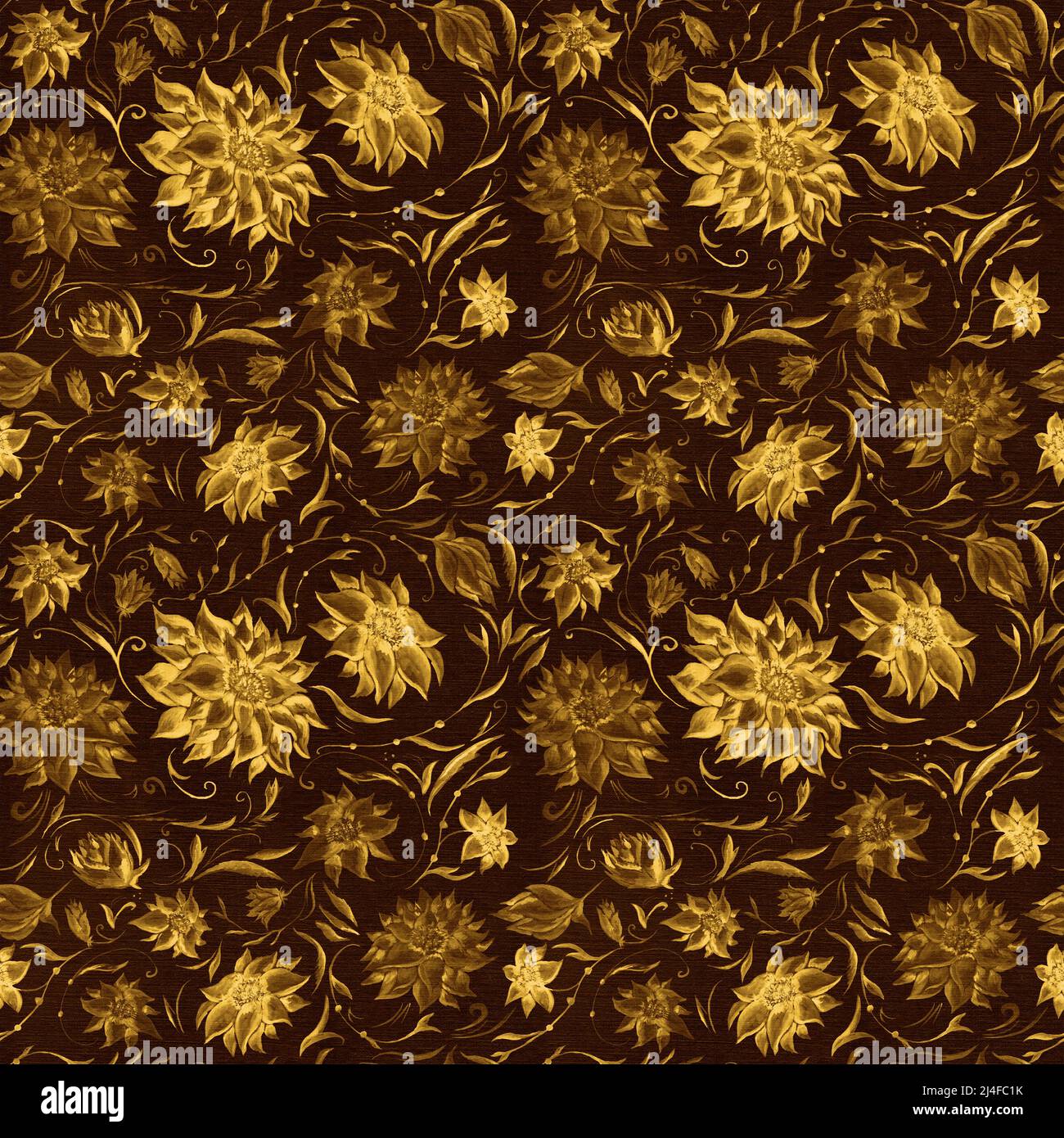 Brown floral pattern hi-res stock photography and images - Alamy