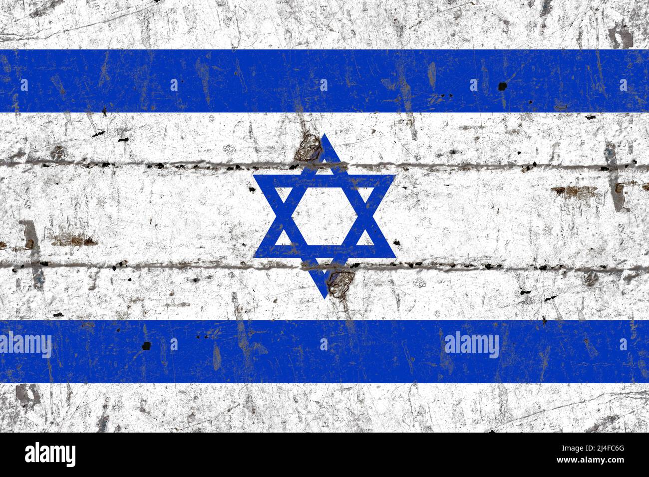 Distressed flag of israel painted on a rustic metal sheet Stock Photo ...