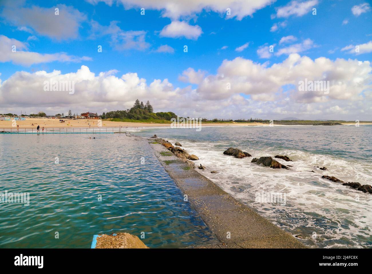 Edge of the Ocean Baths at Forster, NSW Australia Stock Photo - Alamy