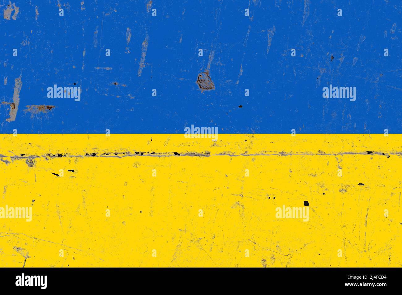 Rustic flag of ukraine painted on an old metal sheet Stock Photo - Alamy