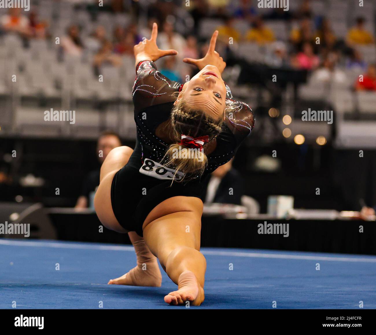 Fort Worth, TX, USA. 14th Apr, 2022. Utah's Jaylene Gilstrap performs ...