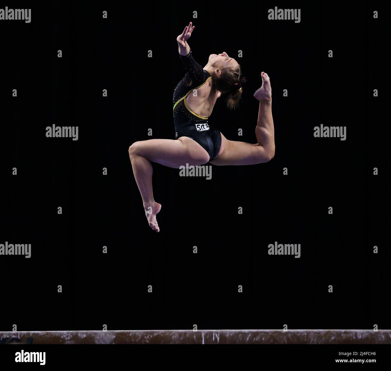 Fort Worth, TX, USA. 14th Apr, 2022. Gianna Gerdes competes on the ...