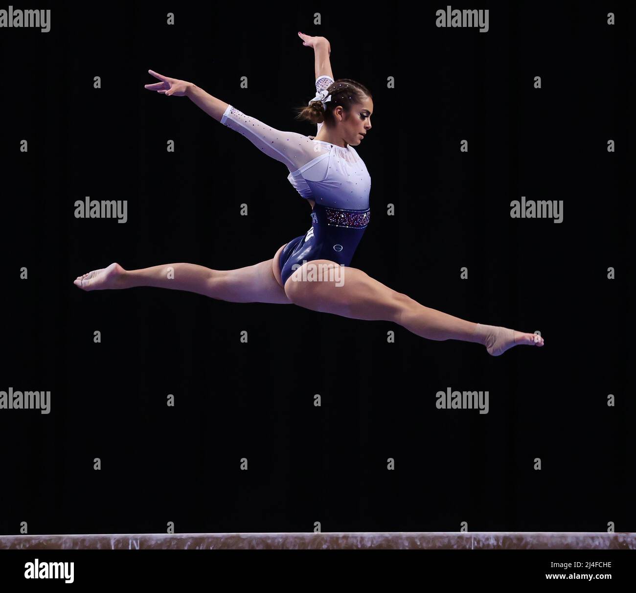Fort Worth, TX, USA. 14th Apr, 2022. Arizona's Sirena Linton competes ...